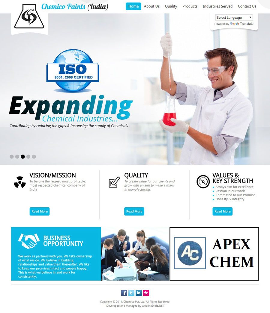 Top Chemical Web Design Portfolio | View Best Chemical Website Design ...
