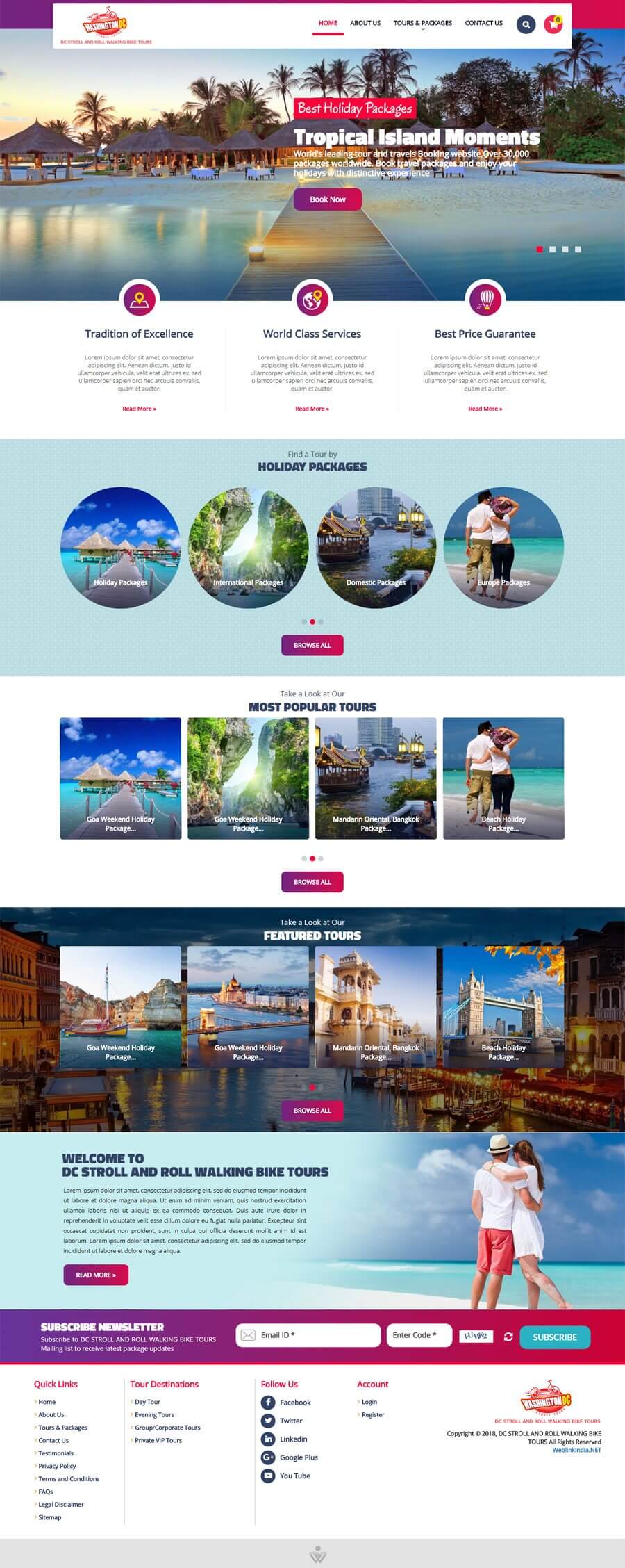 Top Tour n Travel Web Design Portfolio | View Best Tour n Travel ...