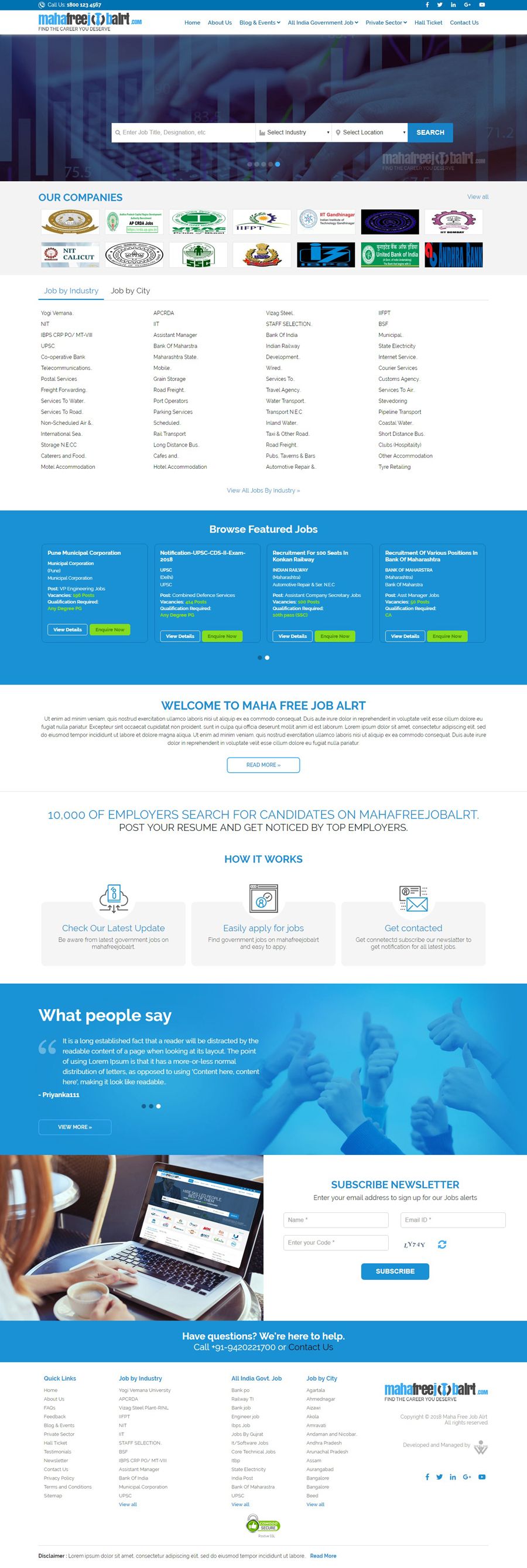 Top Job and Placement Portals Web Design Portfolio | View Best Job and ...