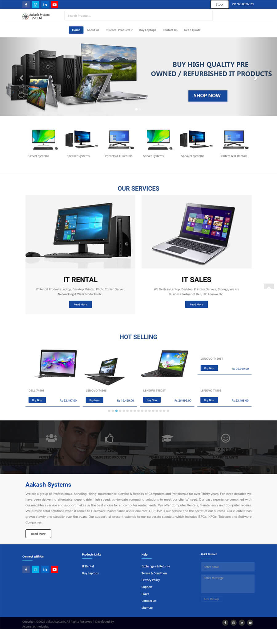 Aakash Systems India Web Design